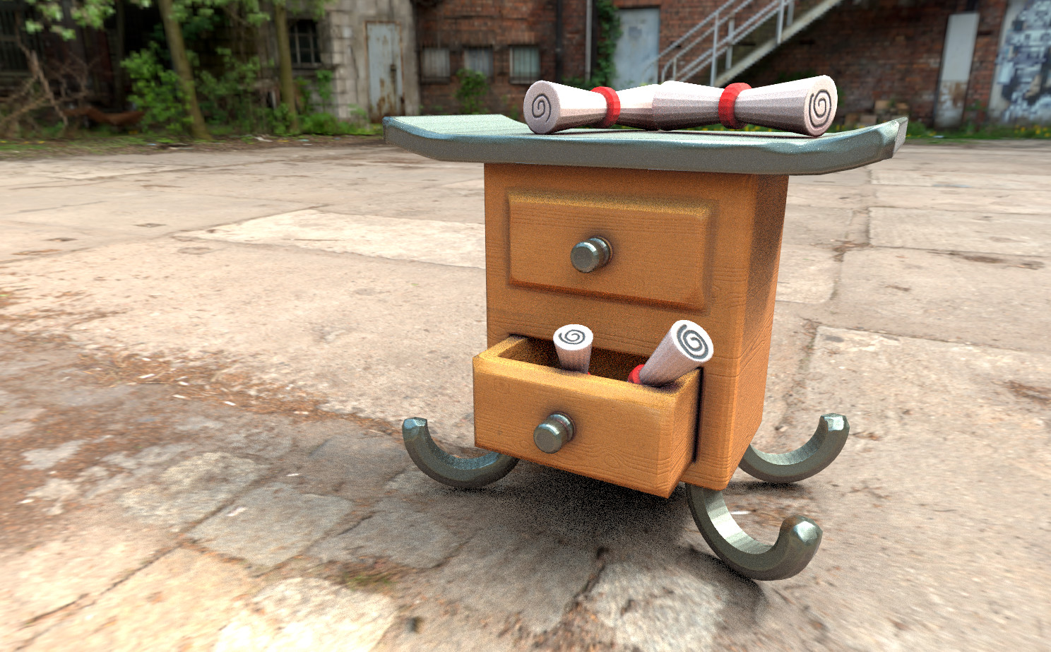 ArtStation - Stylized Magic Desk