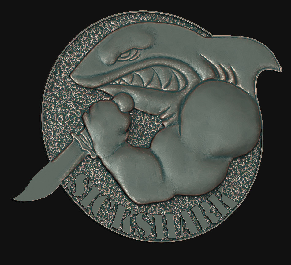 ArtStation - Shark bas-relief