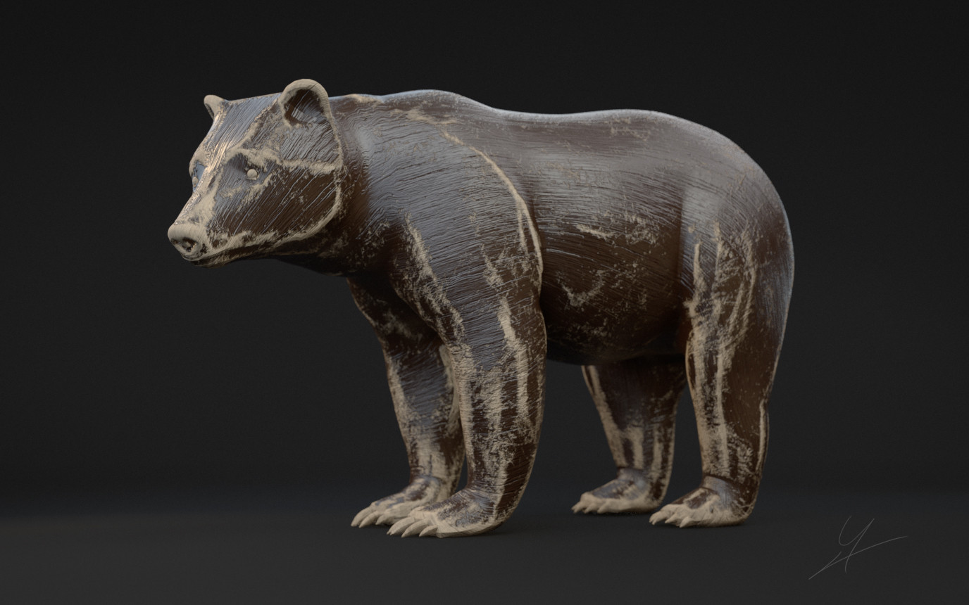 ArtStation - Bear sculpture