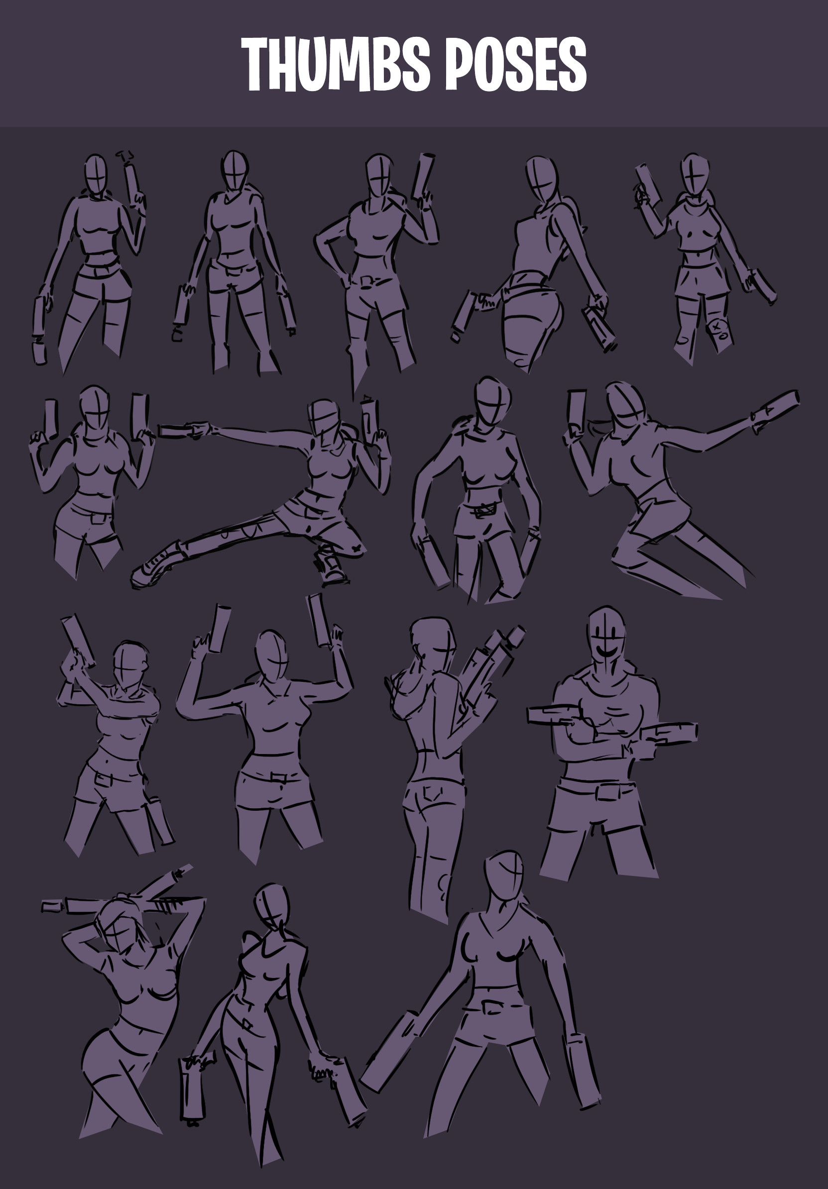 evil drawing poses