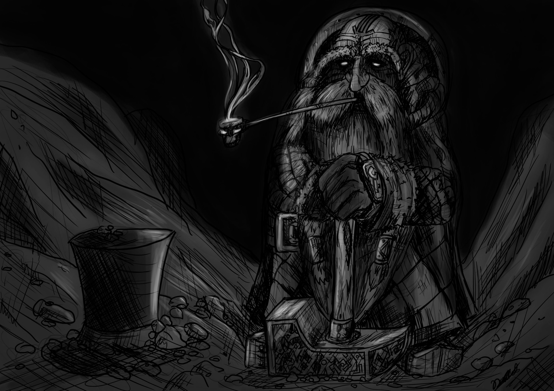 ArtStation - Mining Dwarf