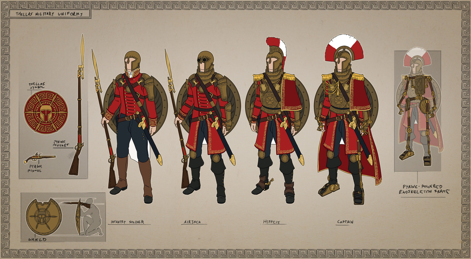 Dainius Obcarskas - The Lost Continent military uniform designs