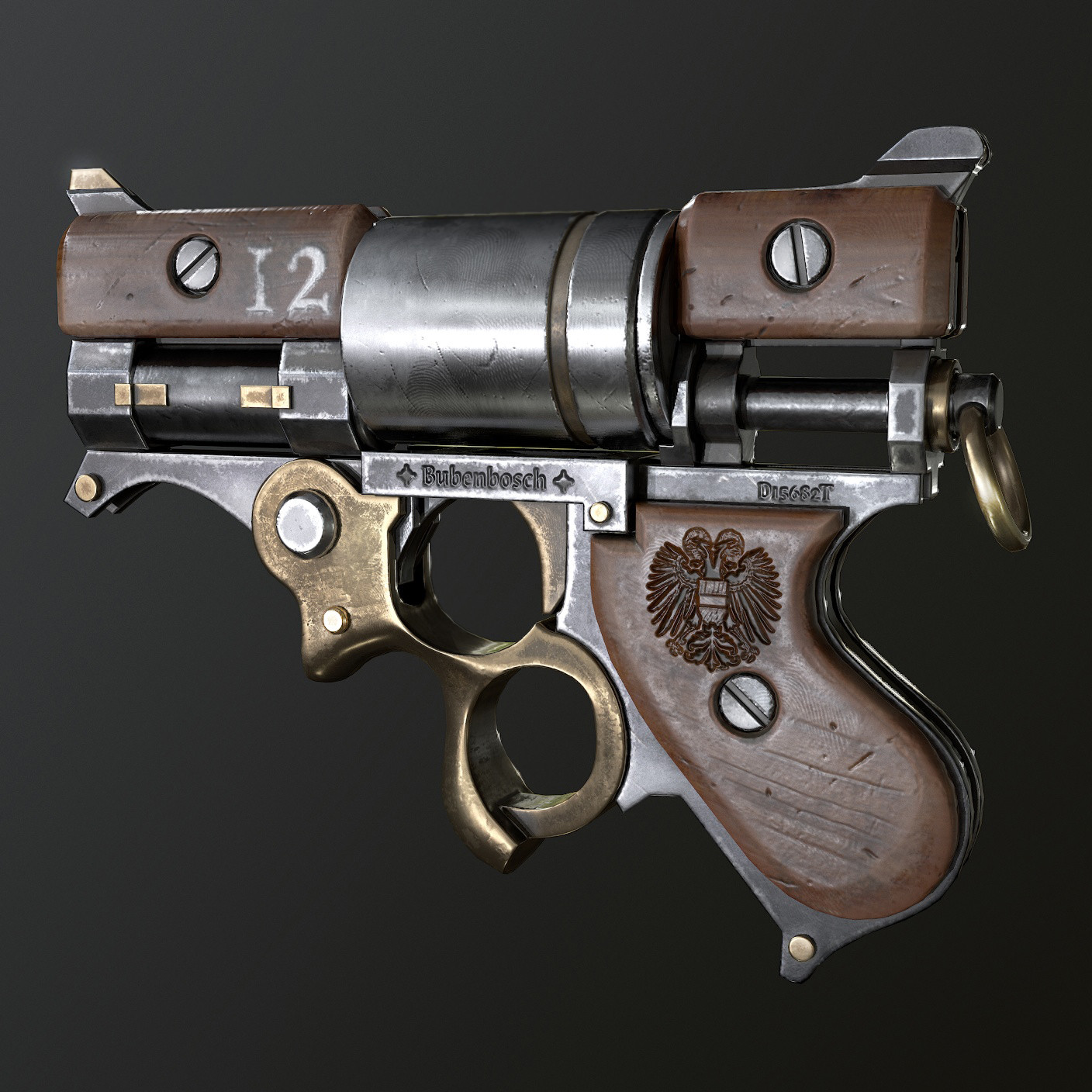 Gregory Trusov - Steampunk revolver