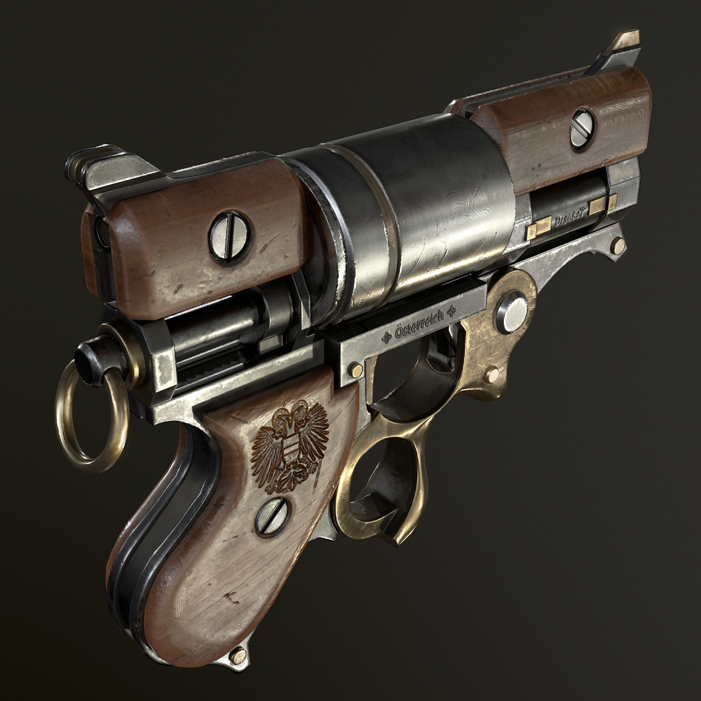 Gregory Trusov - Steampunk revolver