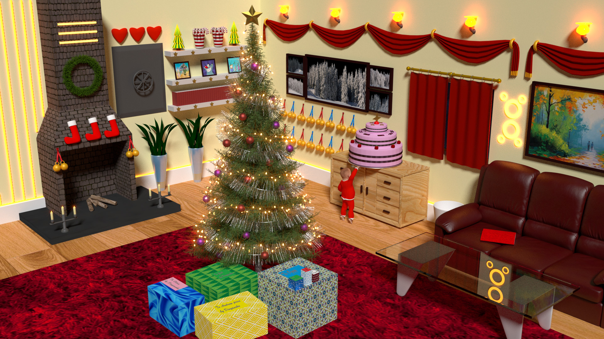 ArtStation - Christmas room