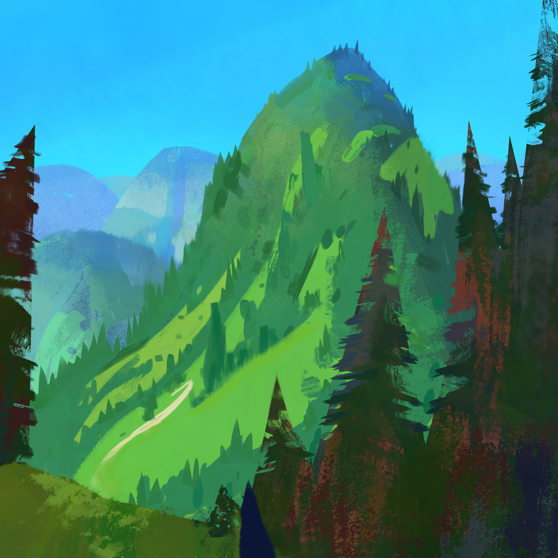 ArtStation - Mountain Sketch