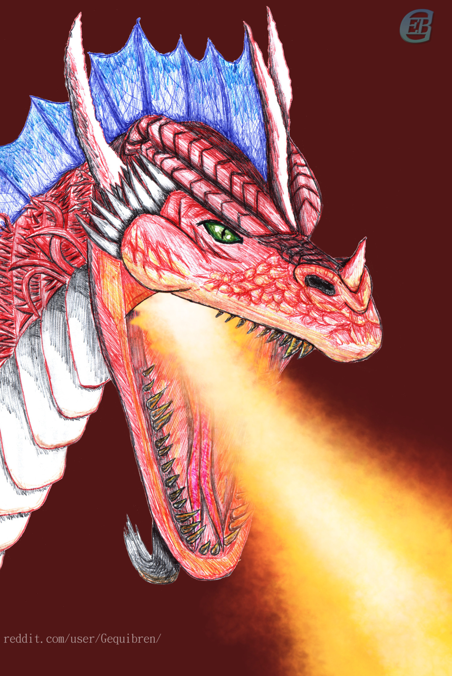 ArtStation - Red Dragoness (contest entry) + Some sketches