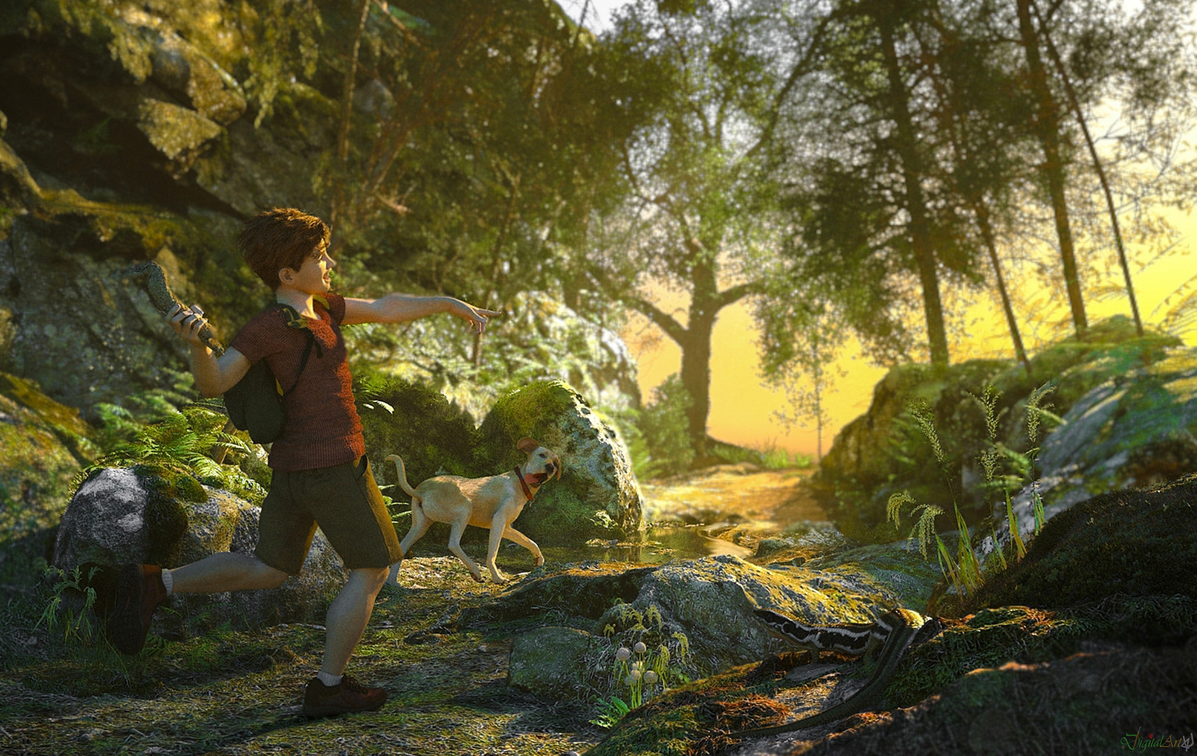 ArtStation - Playing Fetch With The Dog