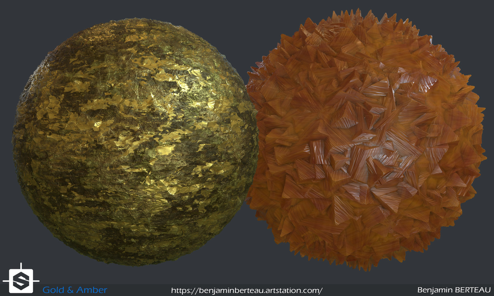 Benjamin Berteau - Procedural materials - Ore for mining