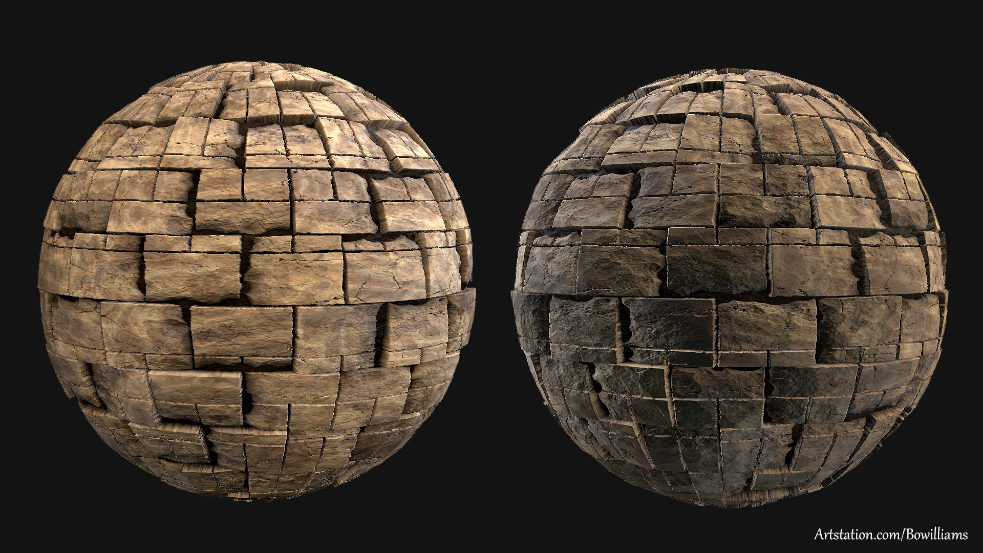 Bo Williams - Sharp/Rough Procedural Bricks - Variations