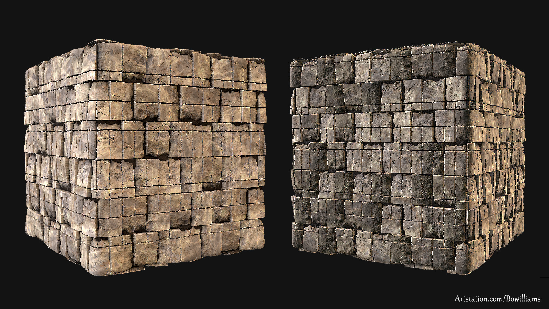 Bo Williams - Sharp/Rough Procedural Bricks - Variations