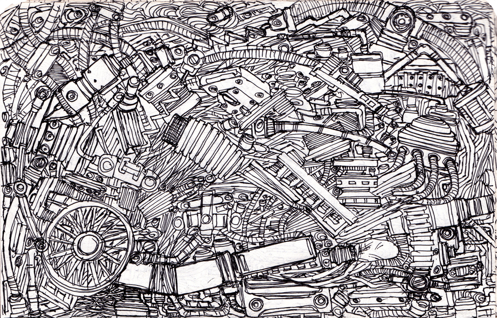 Sanny A. Argullozos - Steampunk scrap metal doodles