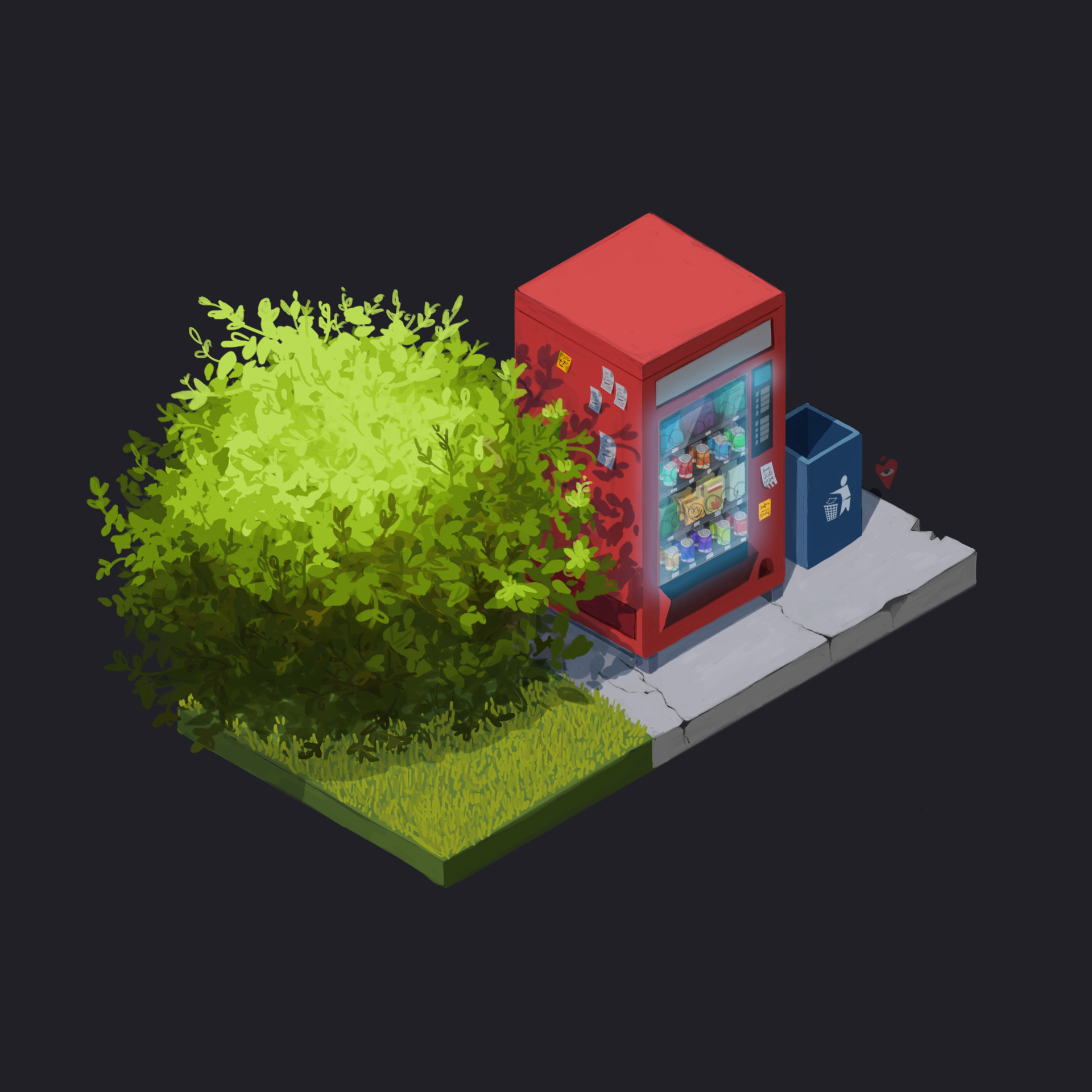 ArtStation - Isometric vending machine