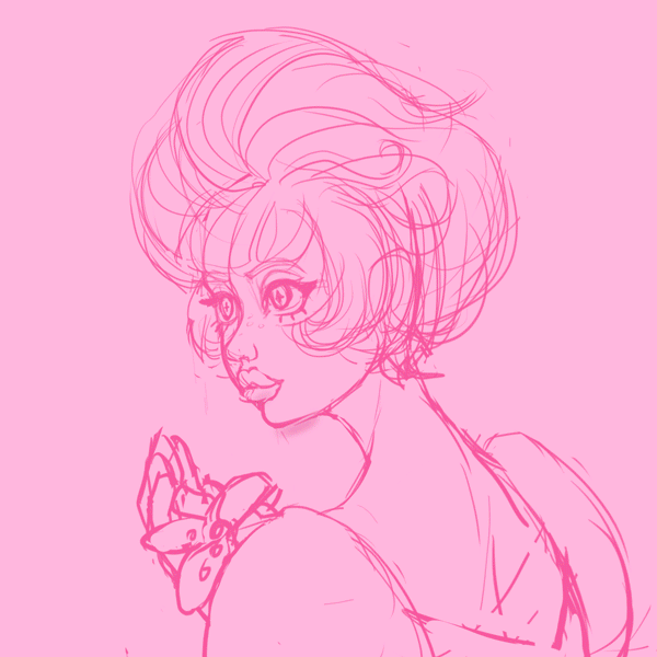 how to draw pink diamond step by step