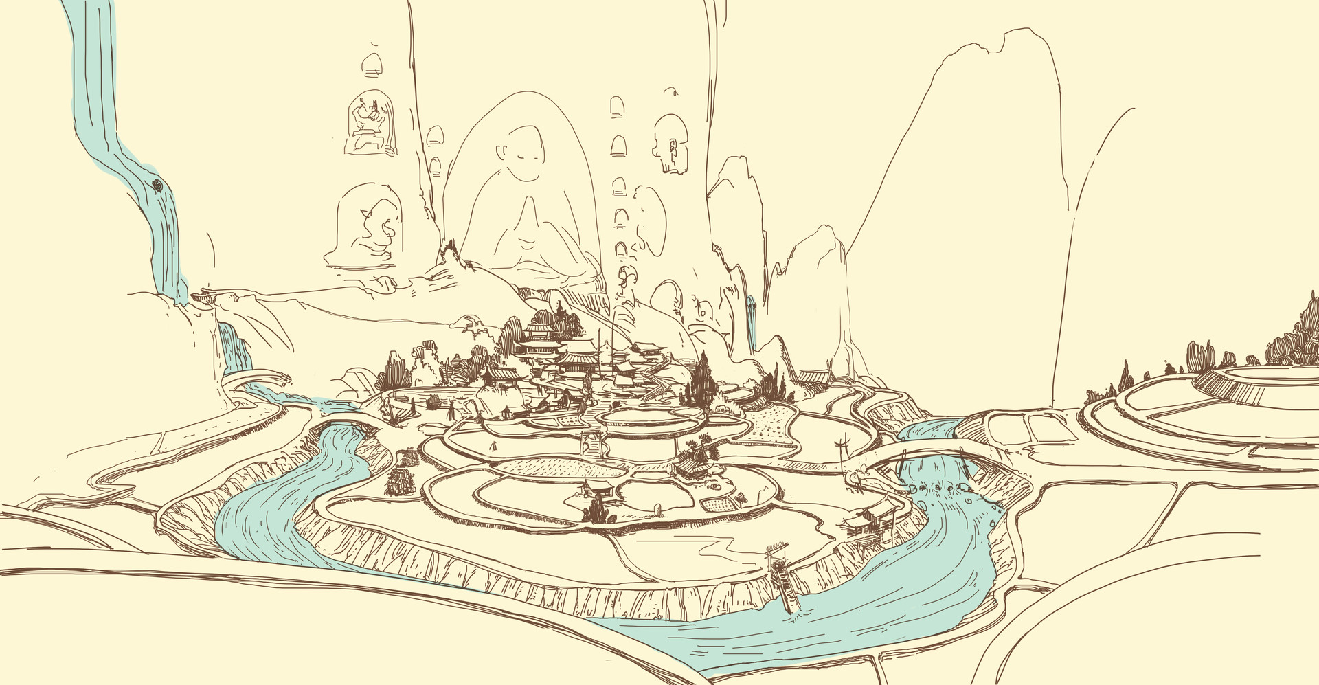 ArtStation - Concept of cartoon Village-01