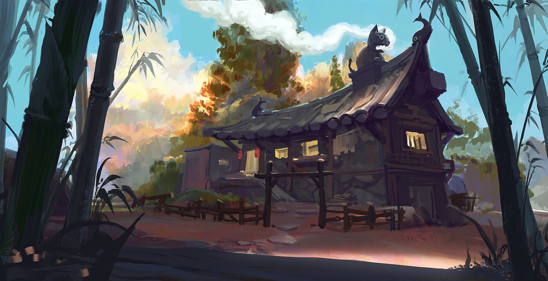 ArtStation - Concept of cartoon Village-02