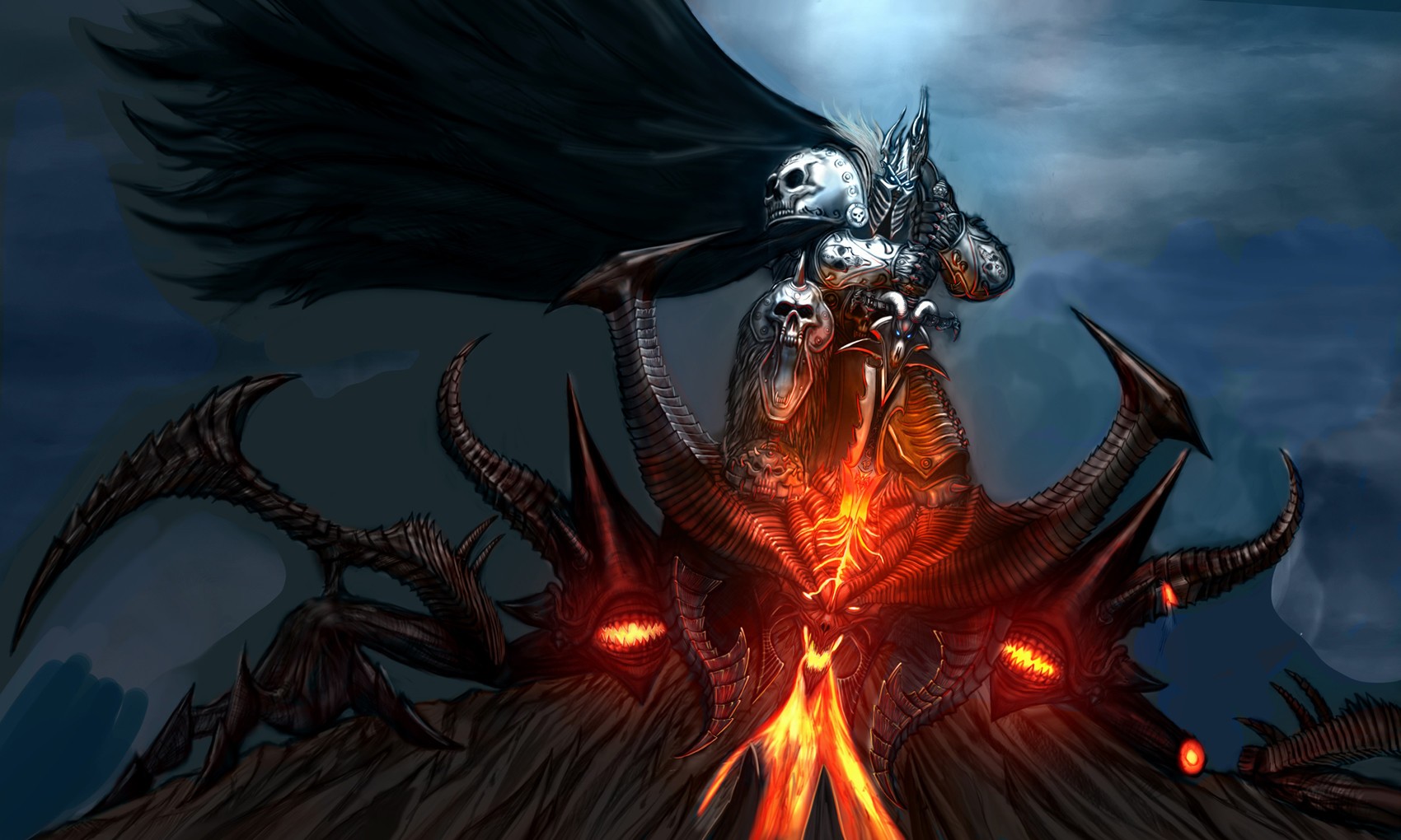 Buyansanjaa Art - Lich King Killing Diablo