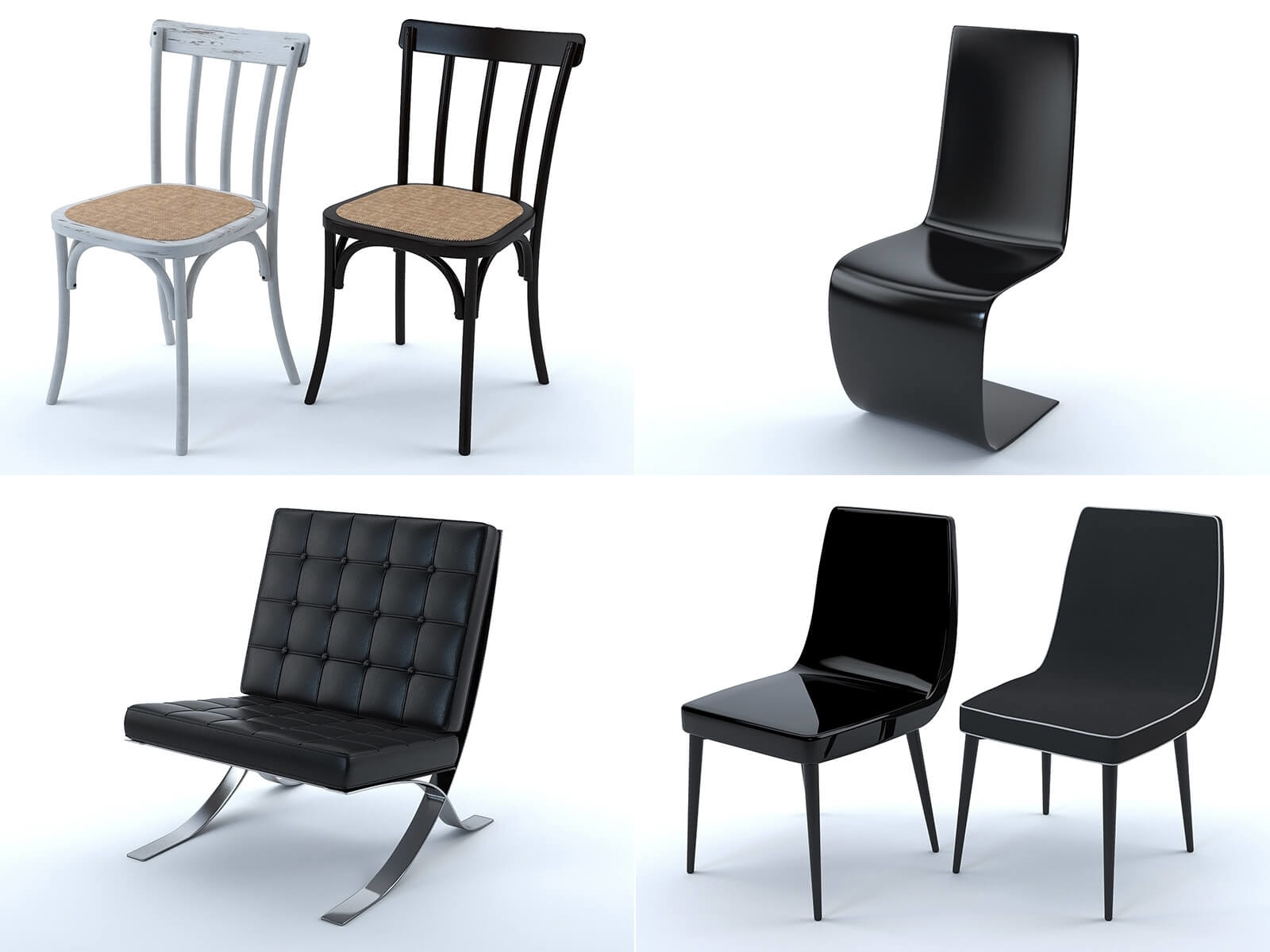 ArtStation - 3D models: chairs and stools
