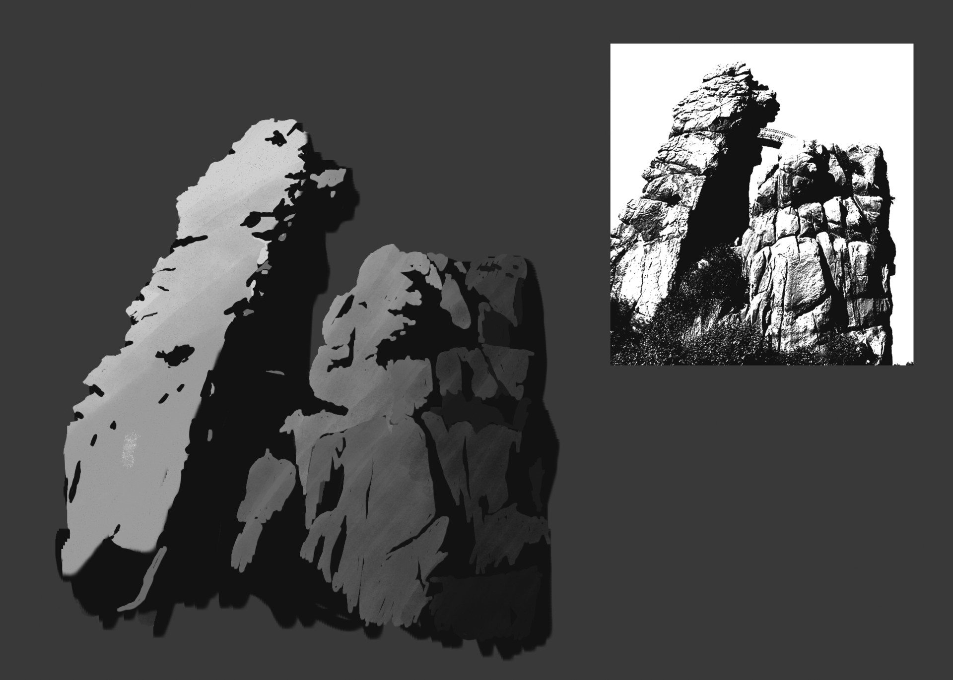 rock hand drawing reference