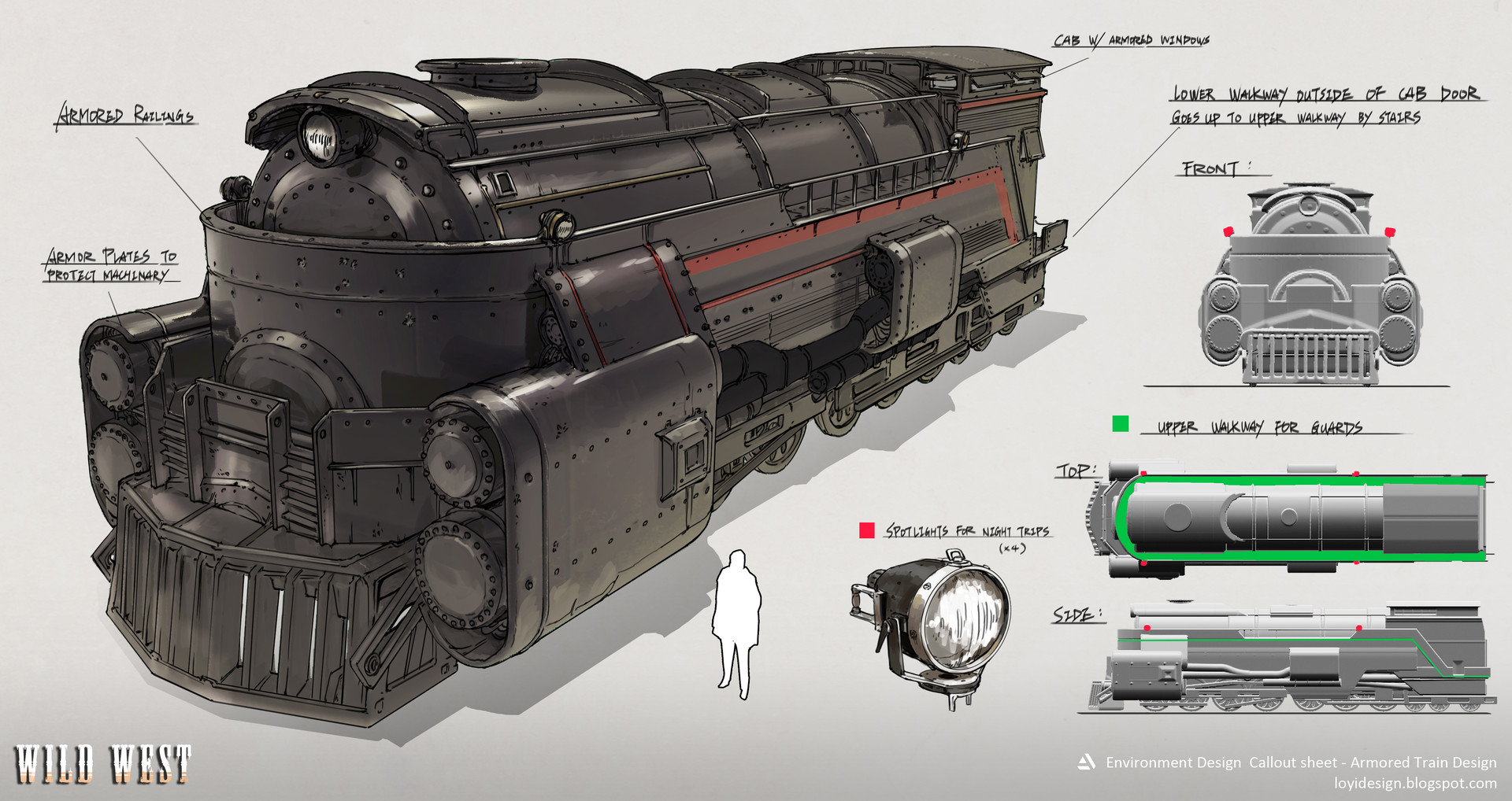 ArtStation - Environment Design callout - Armored train construction