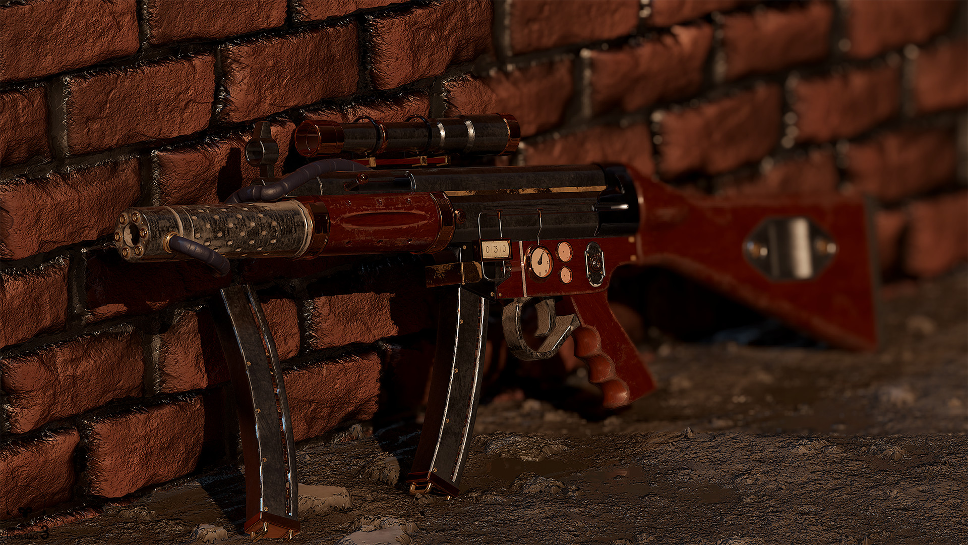 Steampunk Machine Gun