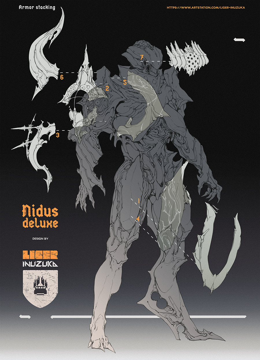 Liger Inuzuka - Warframe: Nidus Deluxe Skin Contract Concept Art