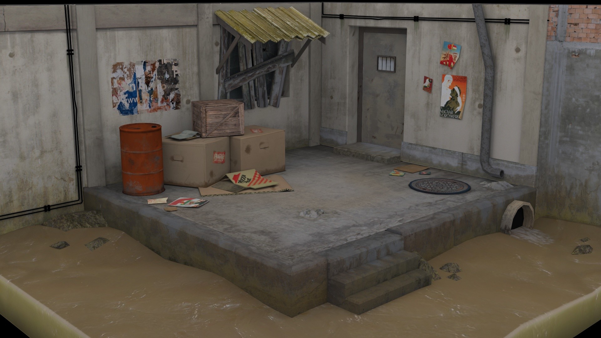 ArtStation - Sewer Scene