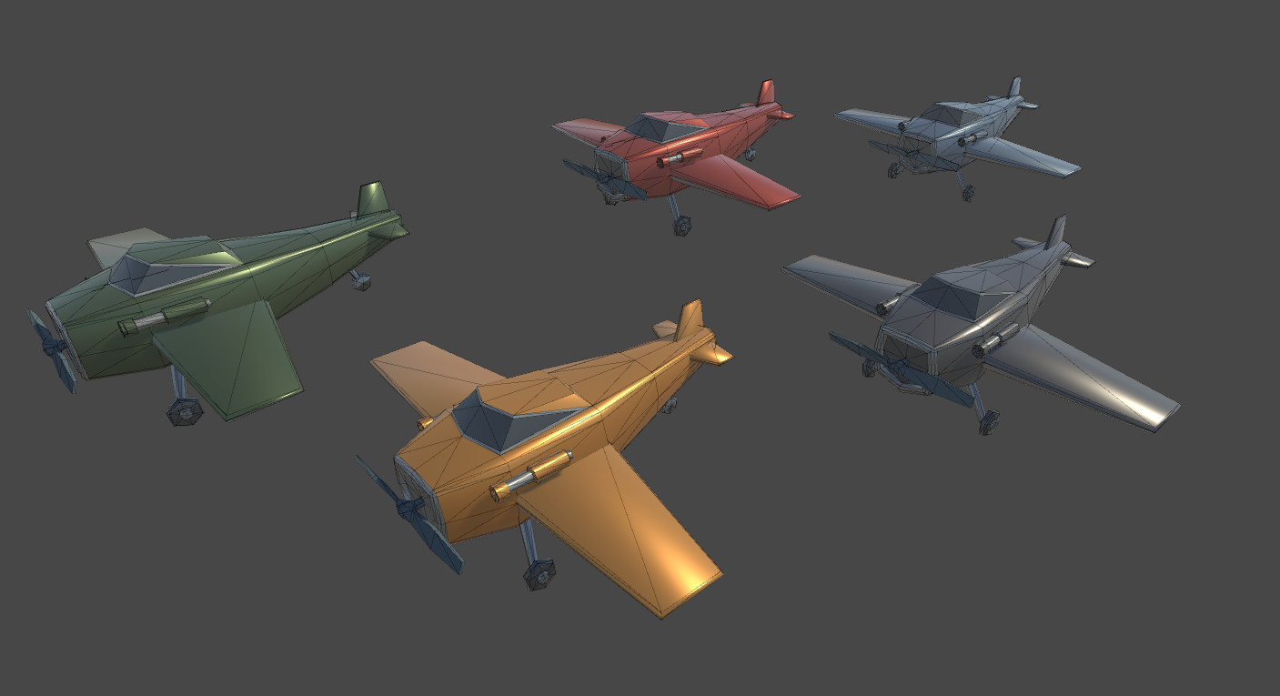 ArtStation - Low Poly Fighter Plane
