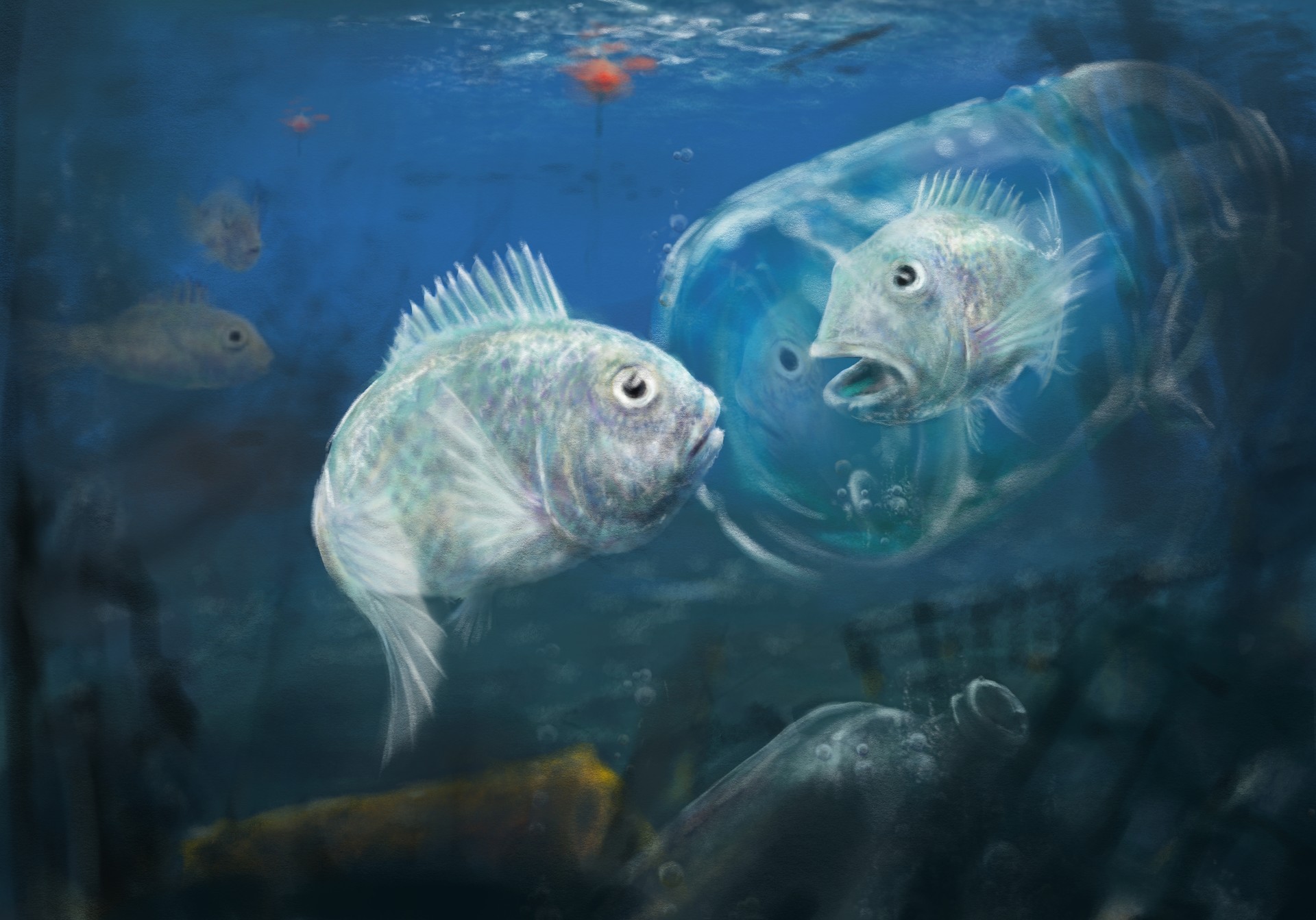 ArtStation - Fish in a bottle