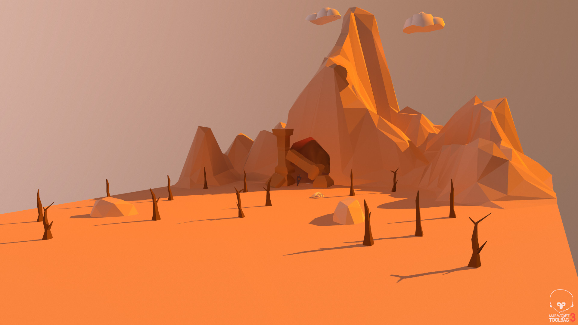 ArtStation - Desert landscape