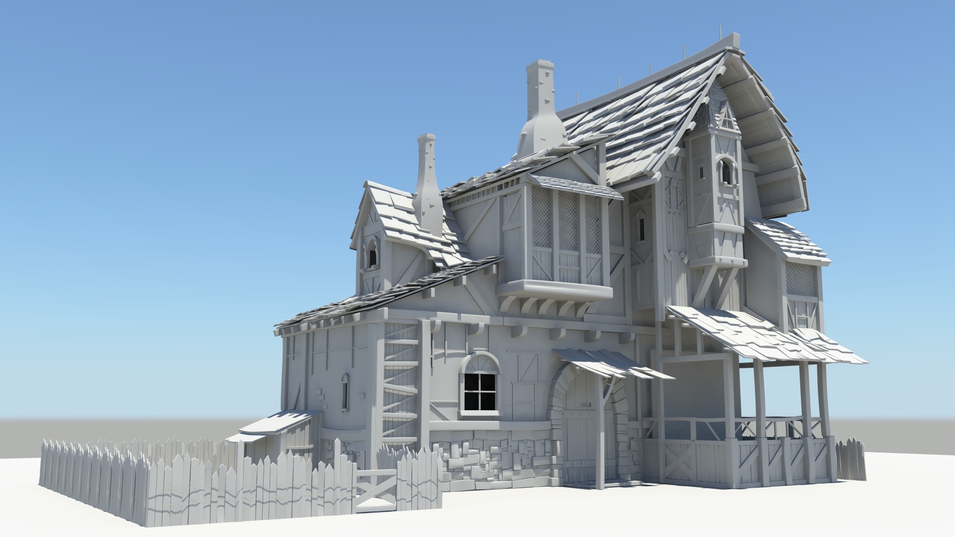 ArtStation - A Big Wooden house