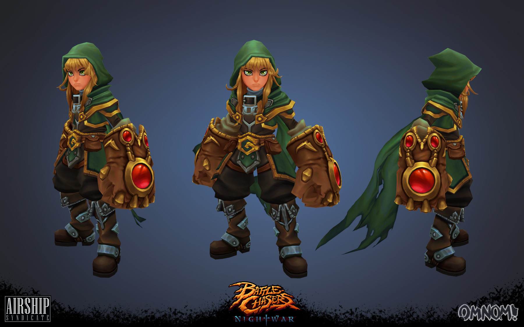 OMNOM! workshop - Battle Chasers Nightwar Gully, Garrison, Calibretto