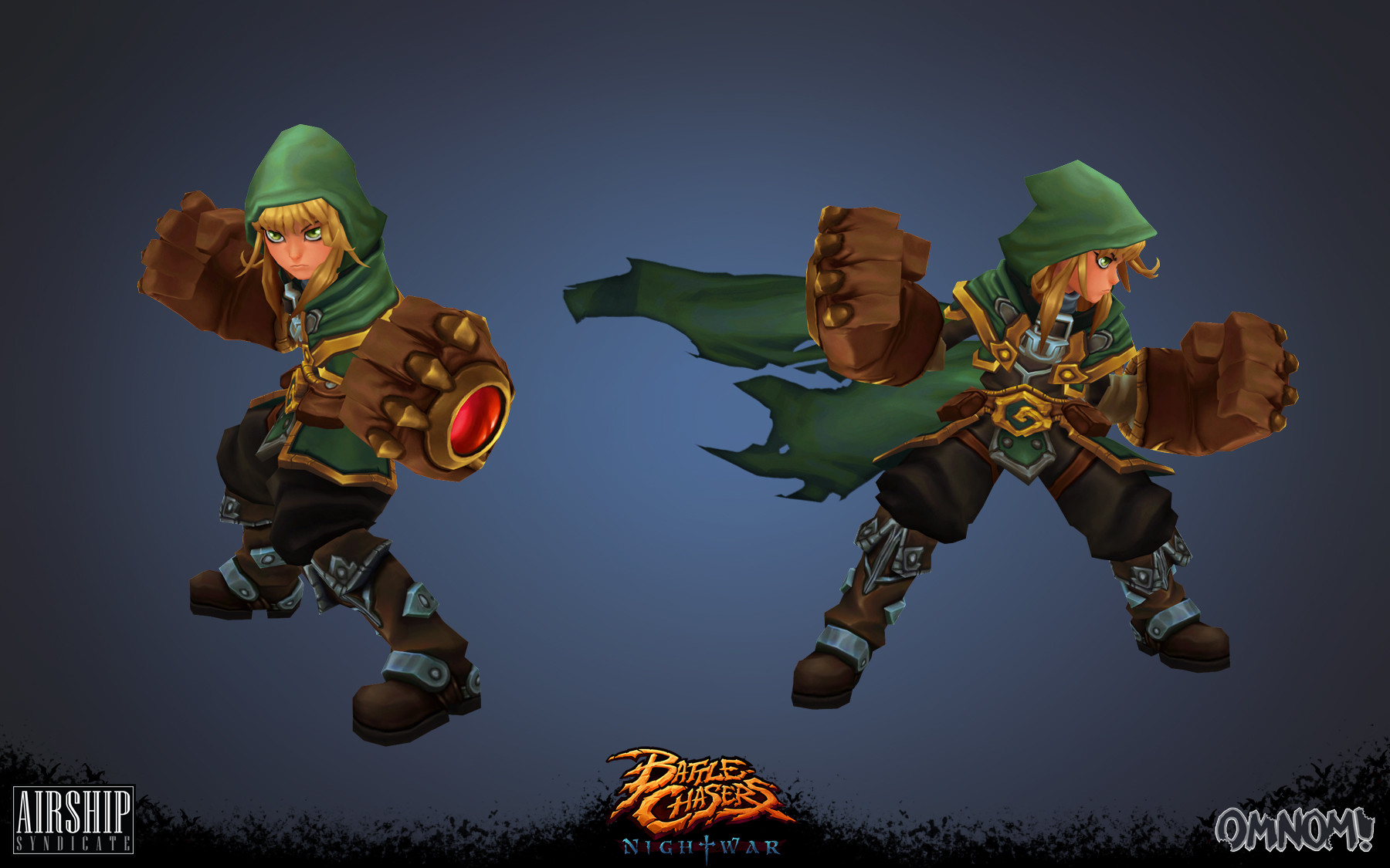 OMNOM! workshop - Battle Chasers Nightwar Gully, Garrison, Calibretto