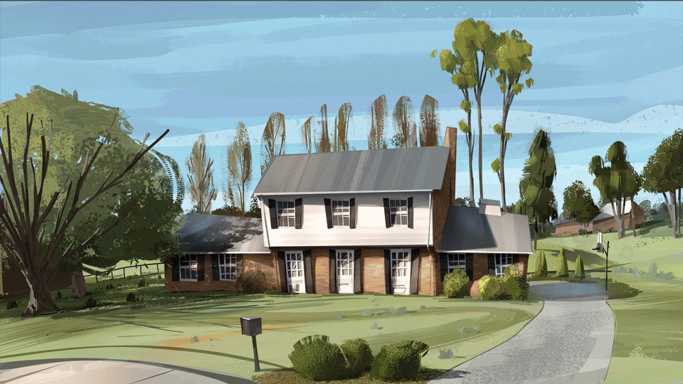 ArtStation - Wheelers House "Stranger Things" pleinair fun