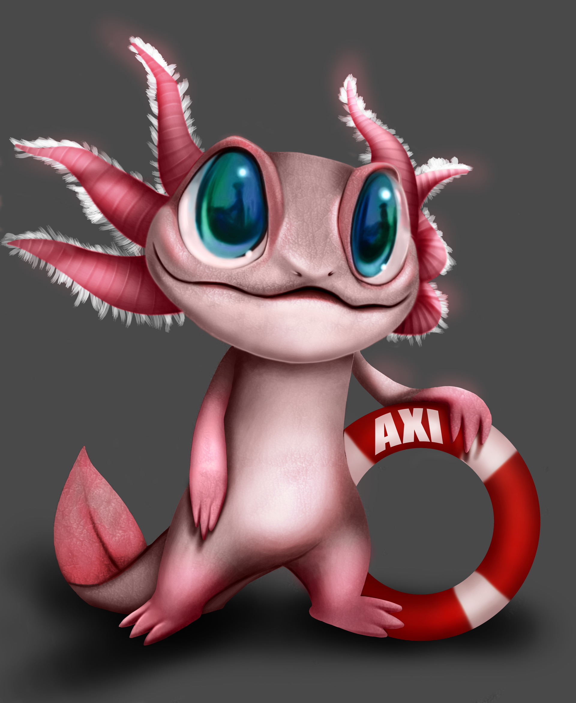 ArtStation - Cute Axolotl Character Design