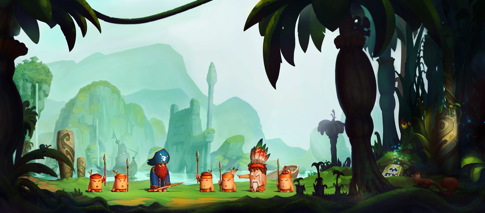 ArtStation - Pirates and the minion island