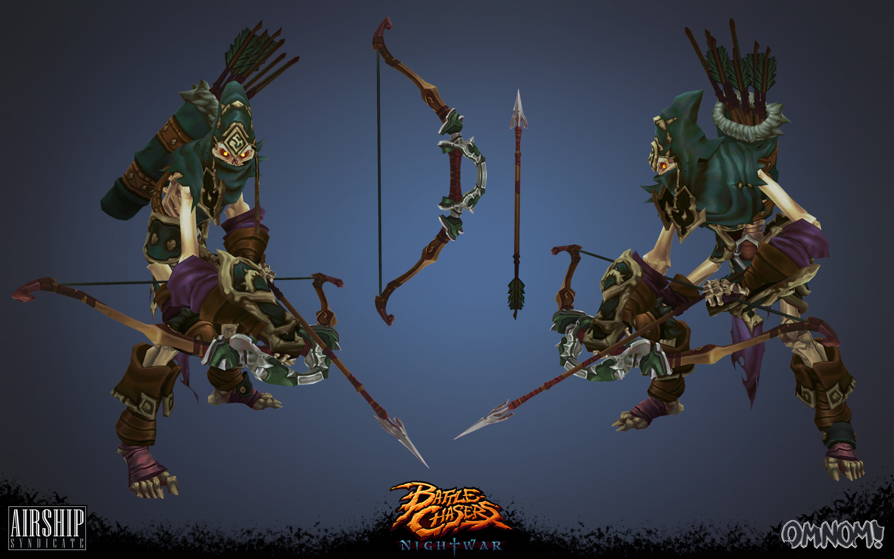 OMNOM! workshop - Battle Chasers Nightwar Skeleton, Bandit, Skeleton Bowman