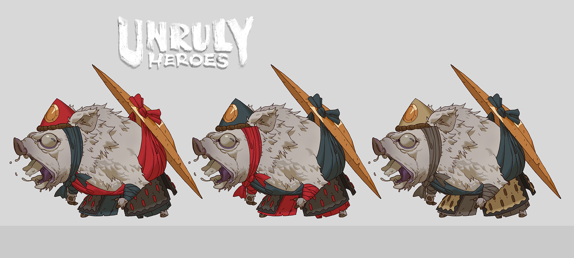ArtStation - Unruly Heroes - Enemies sketches