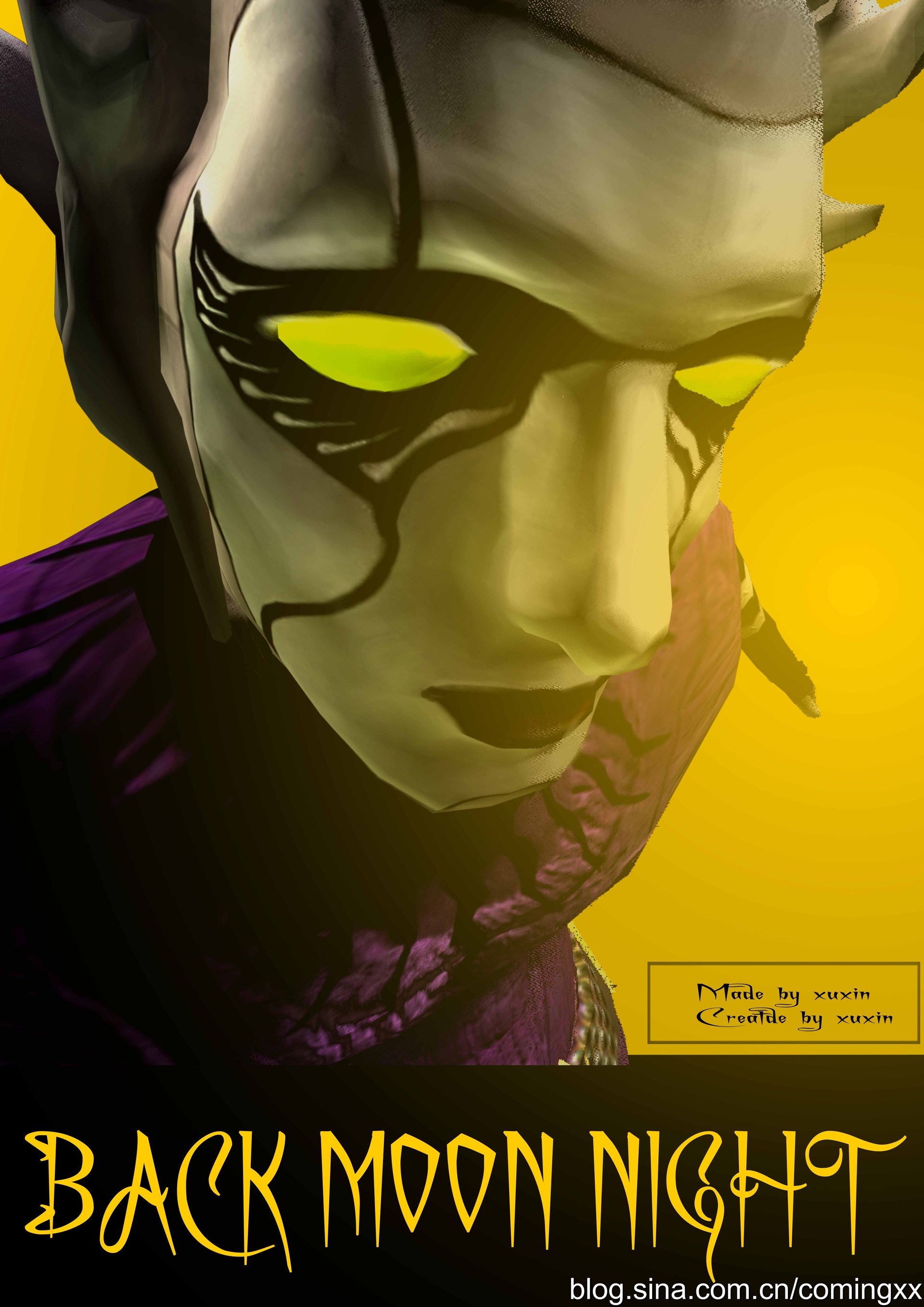 ArtStation - back moon night