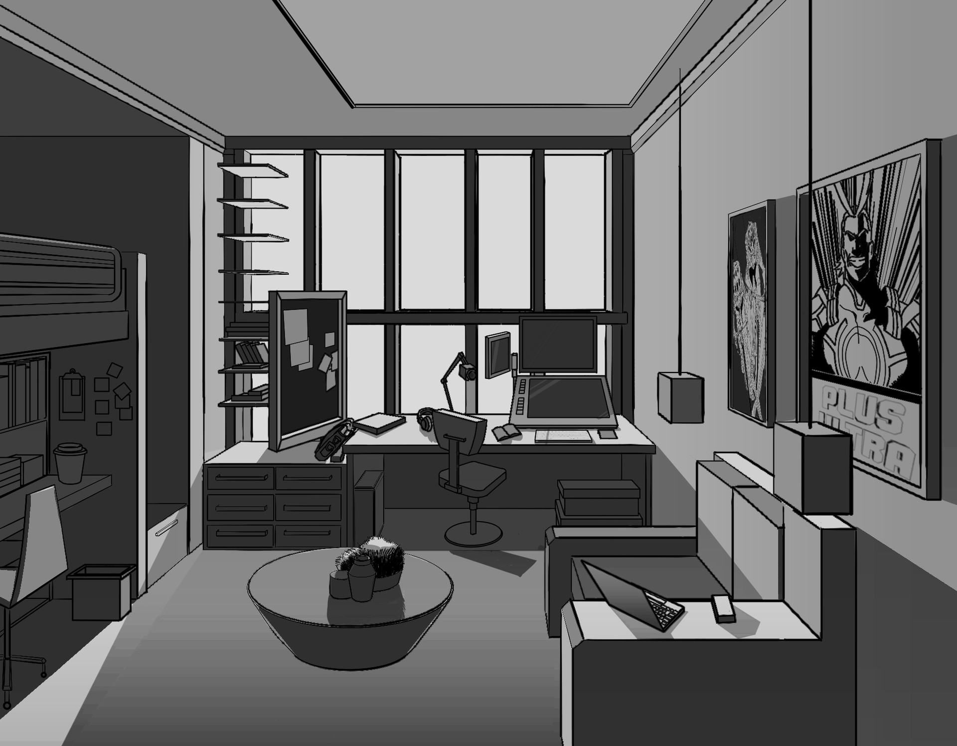 ArtStation - Simple Studio Apartment Background