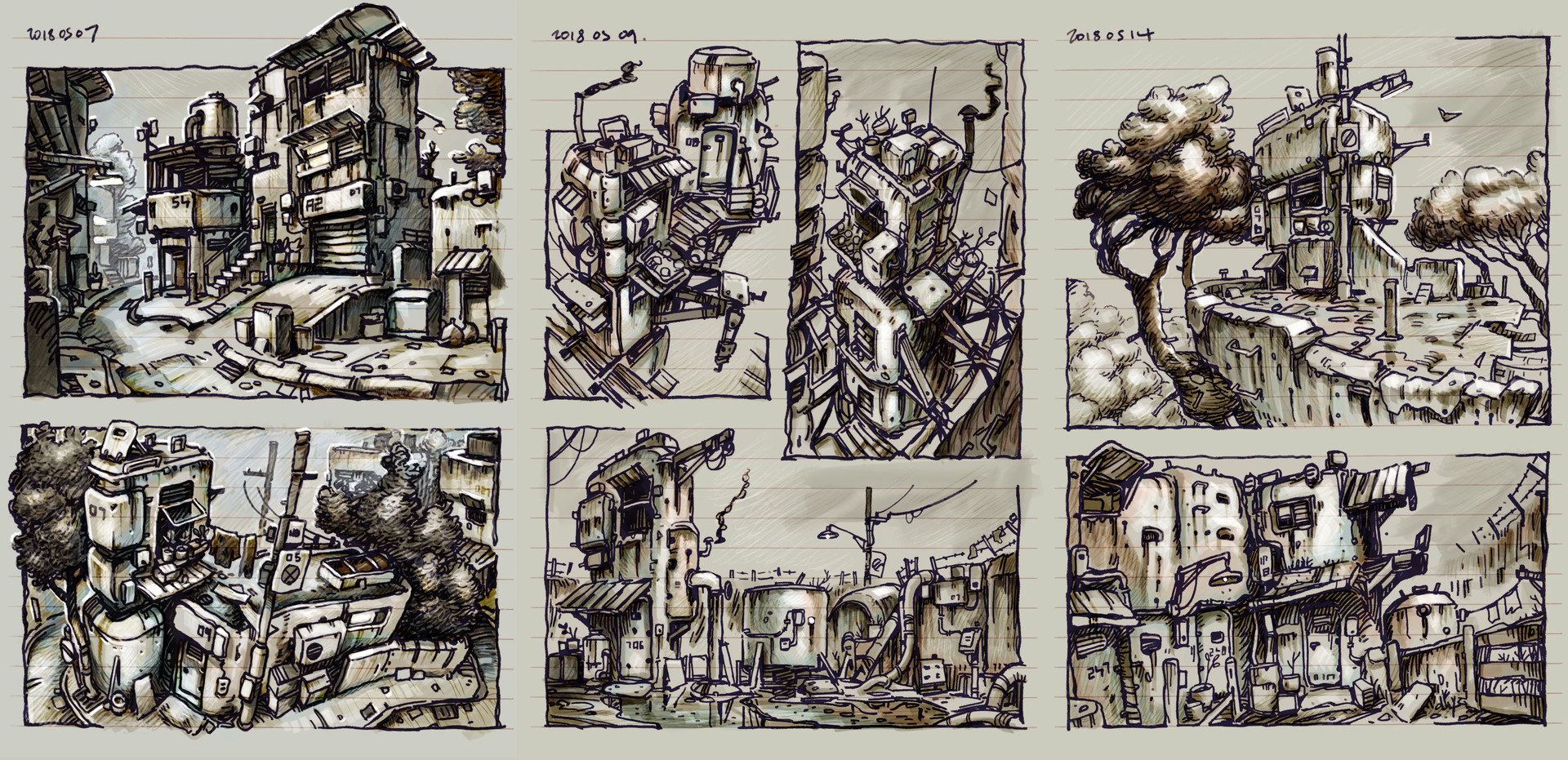 ArtStation - Environment Sketches #6 (Weekly Sketches #3)