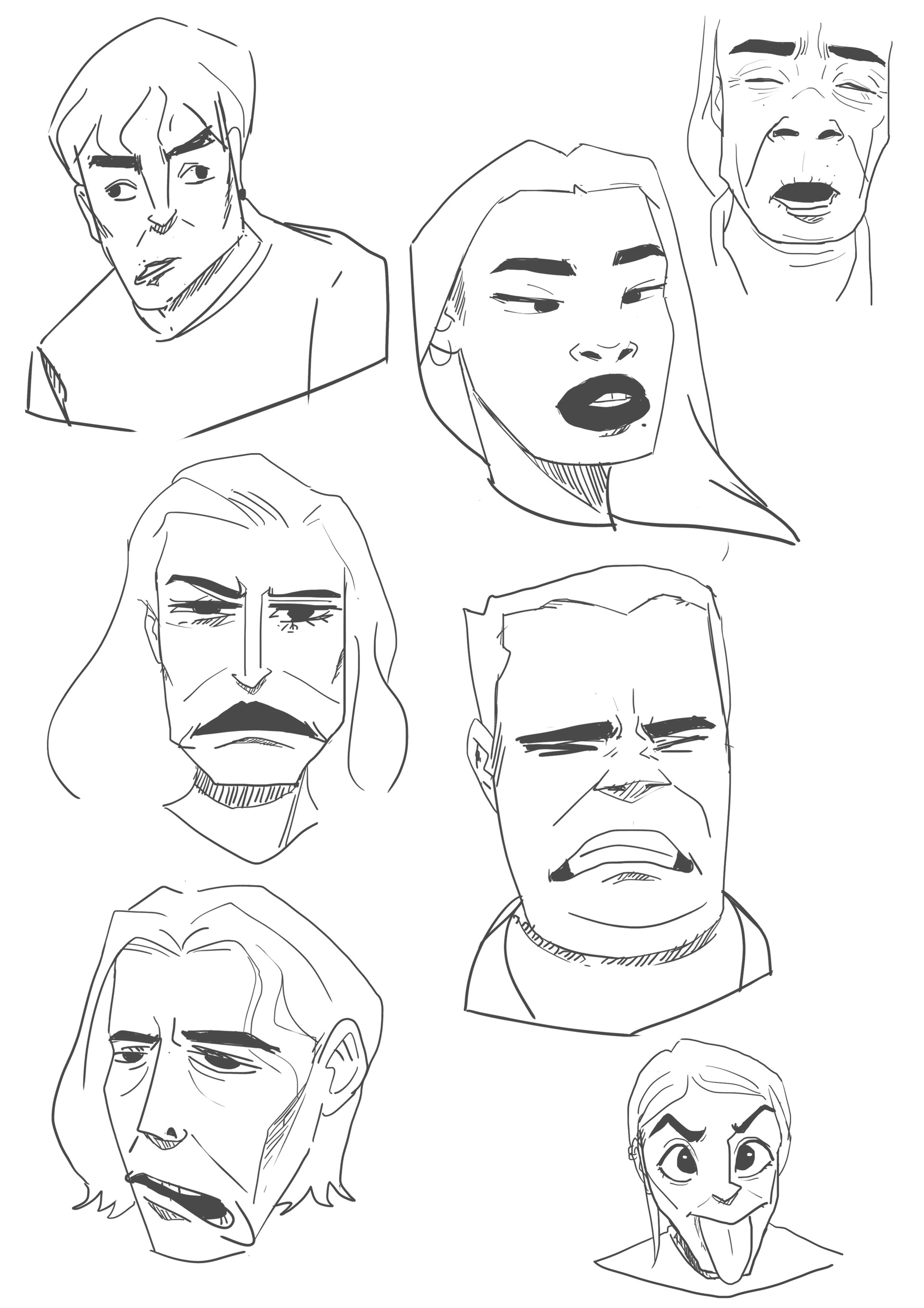 ArtStation - Face expressions and Light study practice