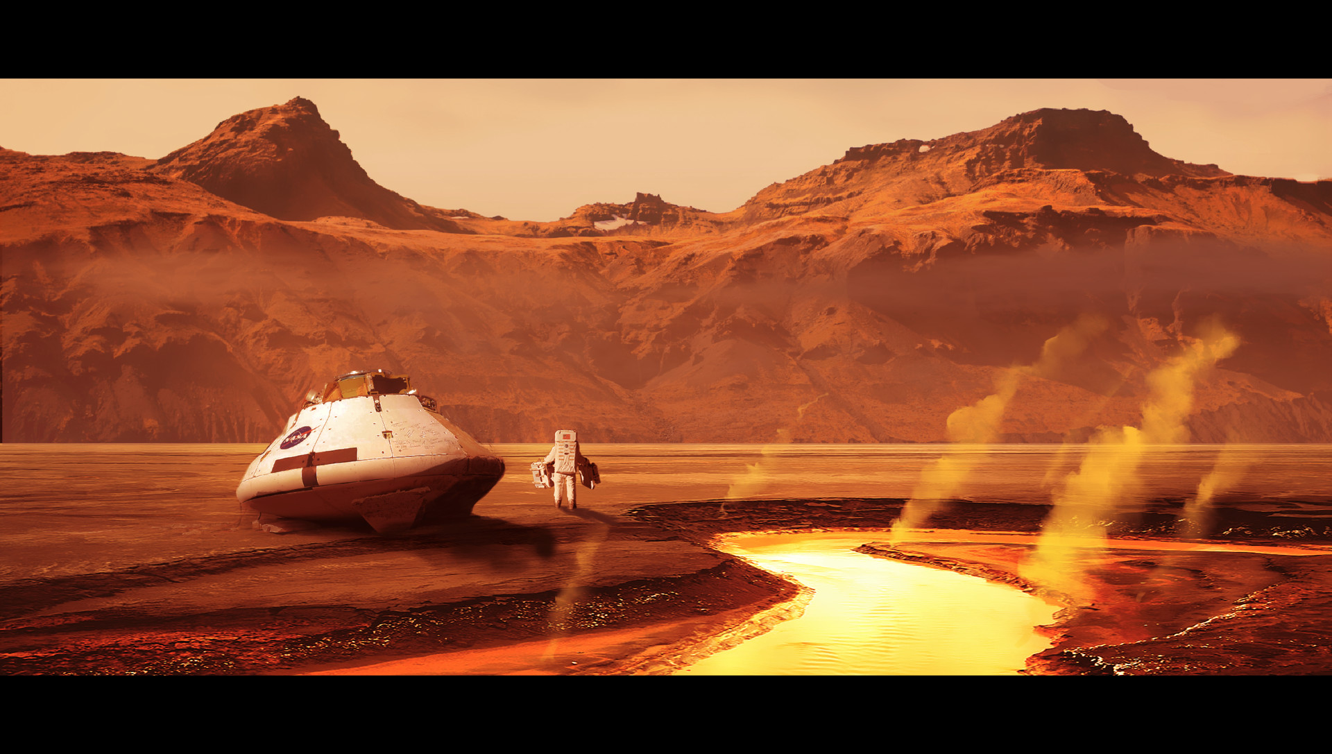 ArtStation - Landing on Mars