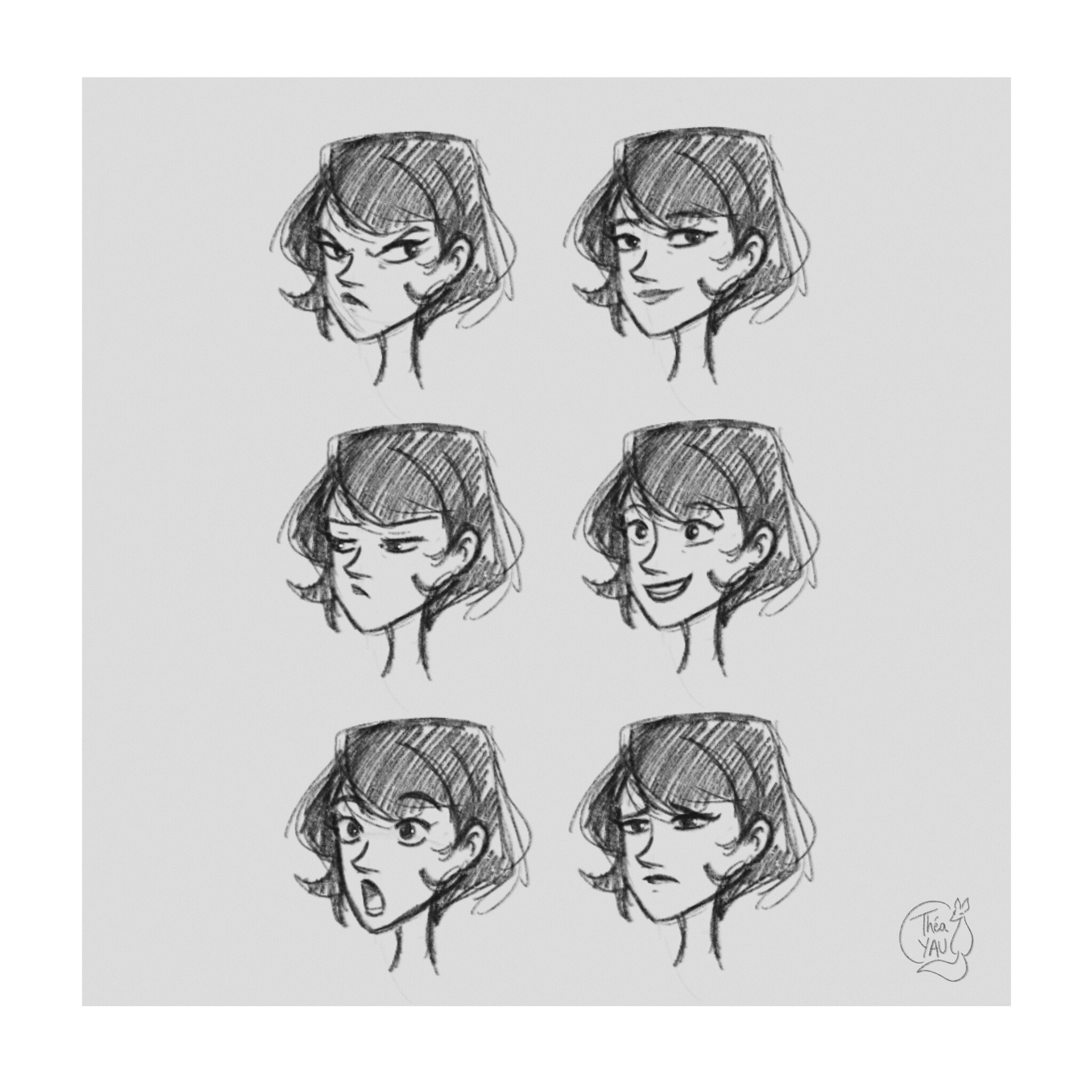 ArtStation - Face expressions exercise