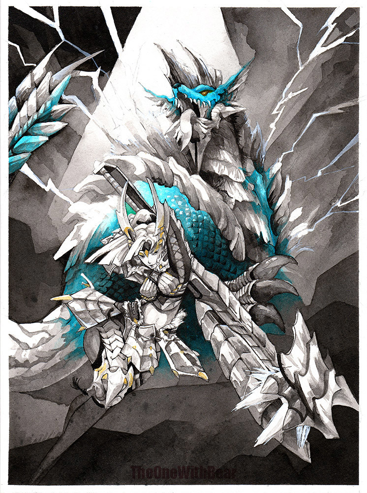 ArtStation - MH Zinogre (Inkwash)