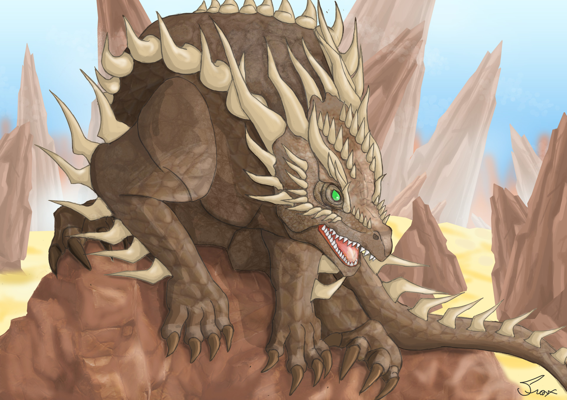 ArtStation - Rock Dragon
