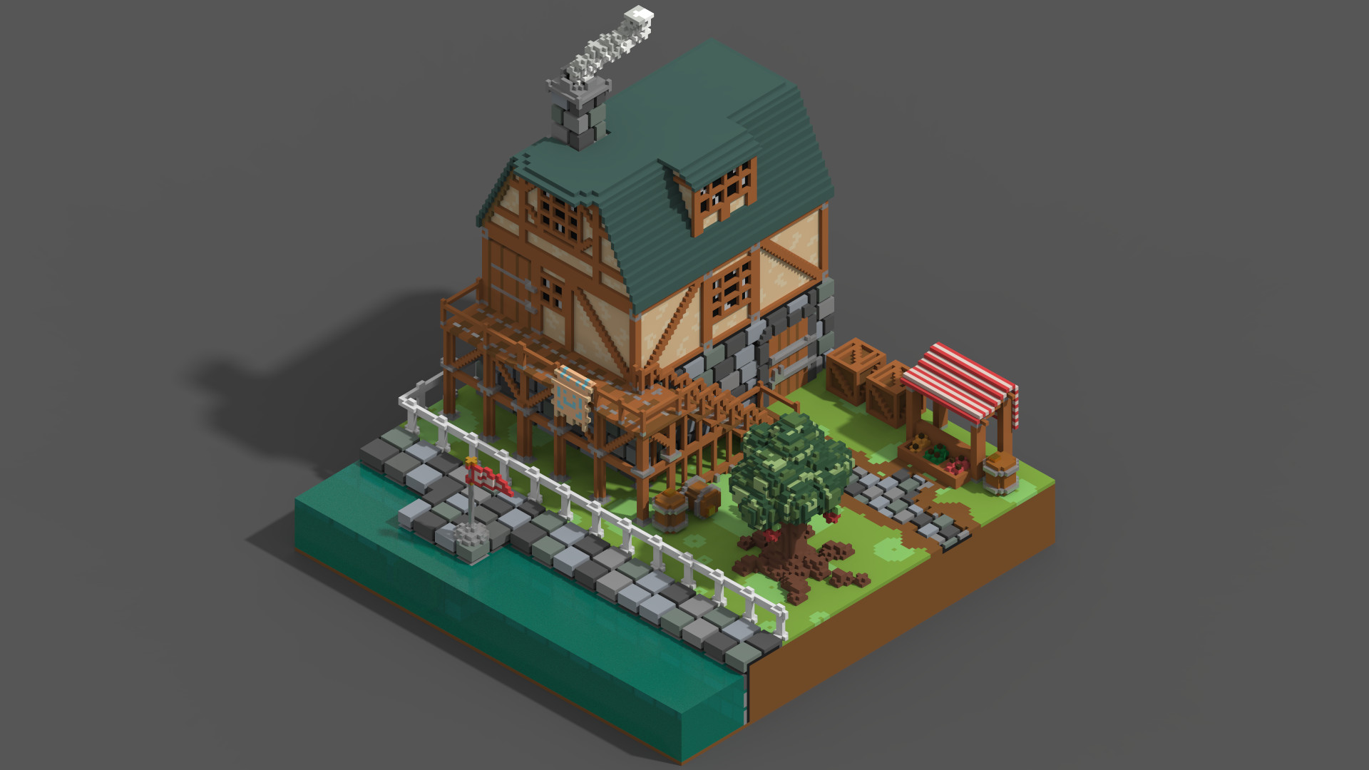 ArtStation - Voxel House Scene
