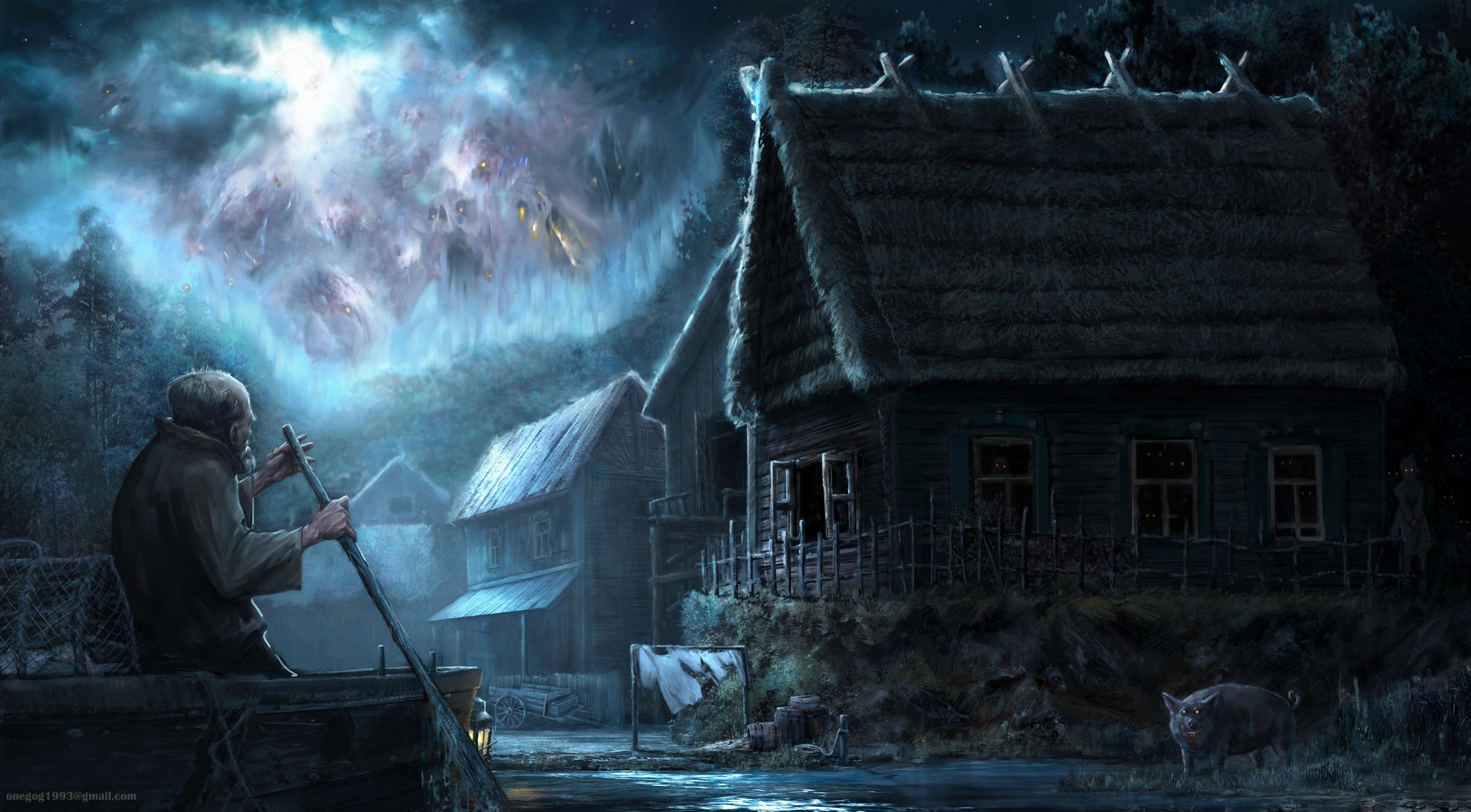 Village by George Dyachenko : r/ImaginaryNecronomicon