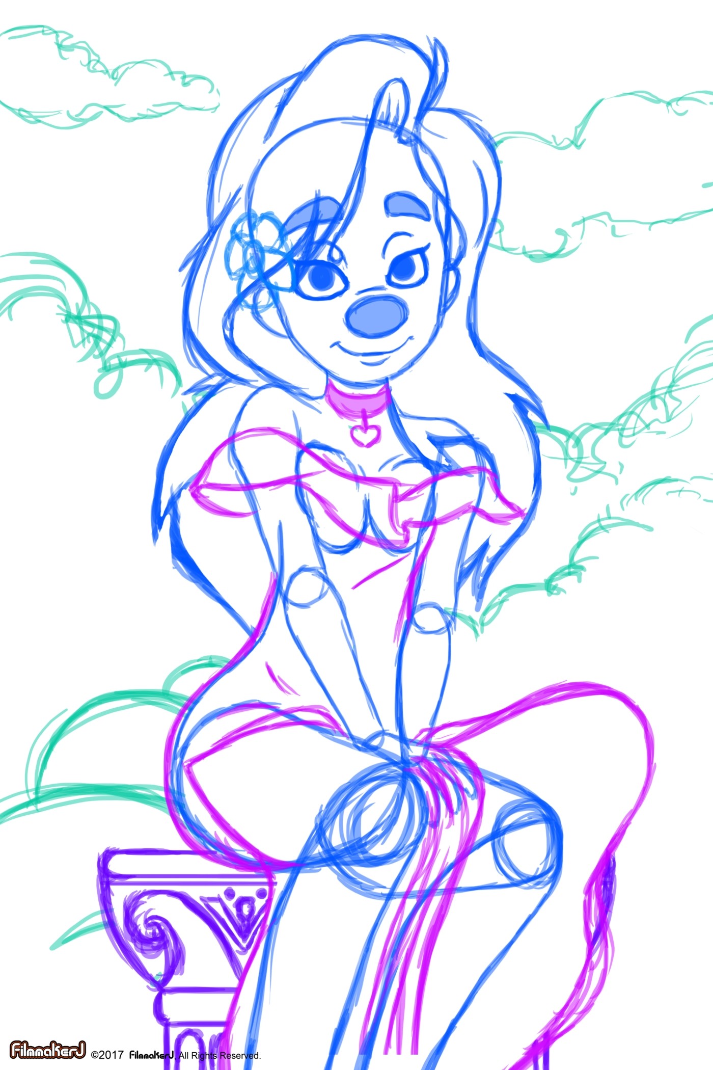 roxanne goofy movie coloring page