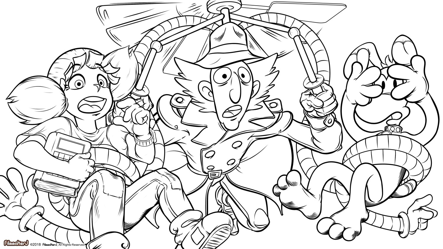 inspector gadget coloring pages